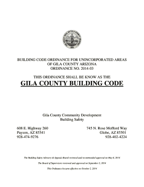 Fillable Online BUILDING CODE ORDINANCE FOR UNINCORPORATED AREAS Fax ...