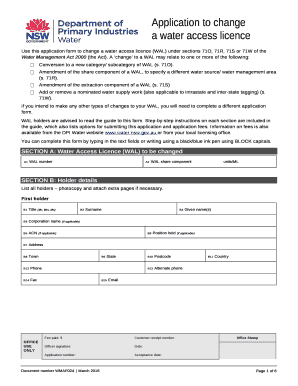 a water access licence Doc Template | pdfFiller