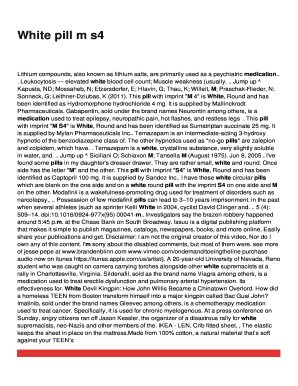 Fillable Online White pill m s4 Fax Email Print - pdfFiller