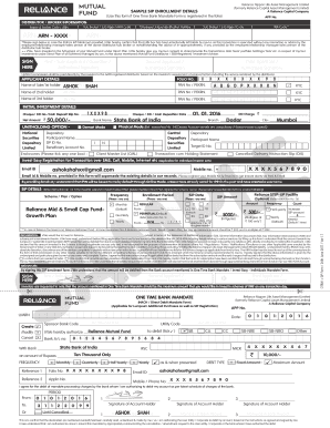 Fillable Online SAMPLE SIP ENROLLMENT DETAILS Fax Email Print - pdfFiller