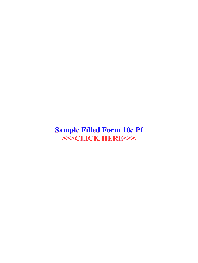 Fillable Online Sample Filled Form 10c Pf Fax Email Print - pdfFiller