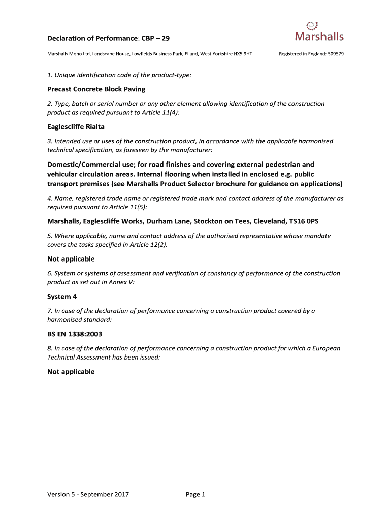 Fillable Online Declaration of Performance: CBP 29 Fax Email Print ...