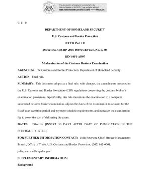Fillable Online 19 CFR Part 111 Fax Email Print - pdfFiller