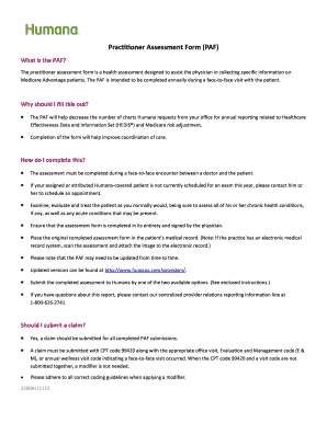 Fillable Online Practitioner Assessment Form (PAF) Fax Email Print ...