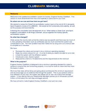 Fillable Online CLUBMARK MANUAL Fax Email Print - pdfFiller