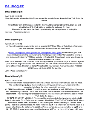 Fillable Online Dmv letter of gift Fax Email Print - pdfFiller