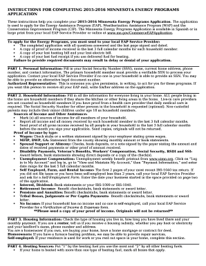 The application is used to apply for the Energy Assistance Program (EAP ...