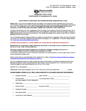 REQUEST FOR A CAS: Doc Template | pdfFiller