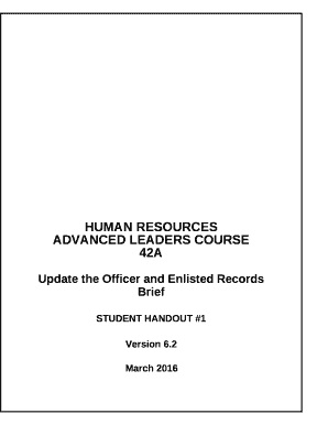 Sample Document #1:Officer Record Brief 2 Doc Template | pdfFiller