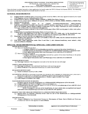 I have the honor to submit herewith a claim application for benefit ...