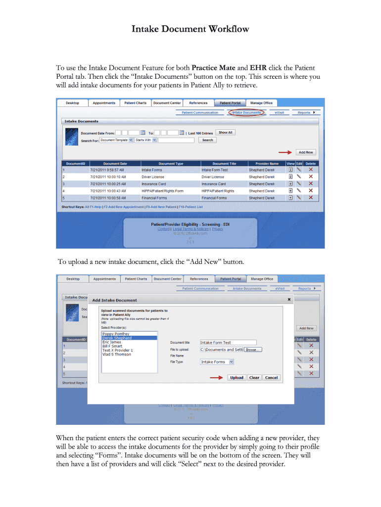 Fillable Online Intake Document Workflow Fax Email Print - pdfFiller