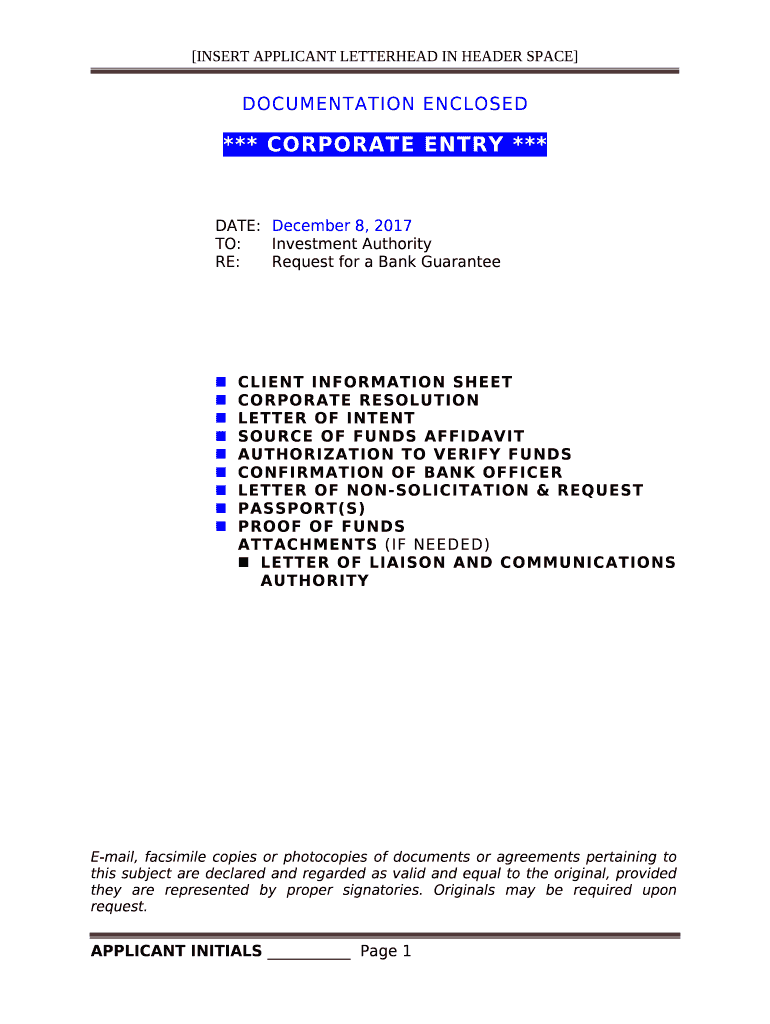CORPORATE ENTRY *** Doc Template | pdfFiller
