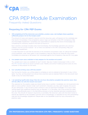Fillable Online CPA PEP Module Examination Fax Email Print - pdfFiller