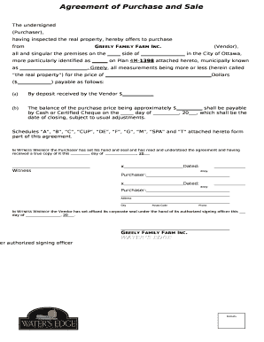 The undersigned(Purchaser), Doc Template | pdfFiller