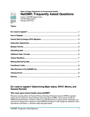 Fillable Online NetDMR: Frequently Asked Questions Fax Email Print - pdfFiller