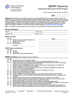 Fillable Online SWPPP Checklist Fax Email Print - pdfFiller
