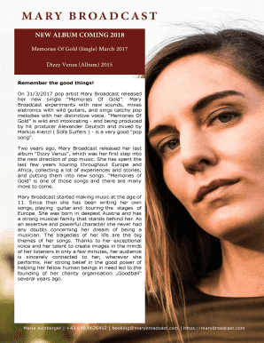 Fillable Online Remember the good things Fax Email Print - pdfFiller