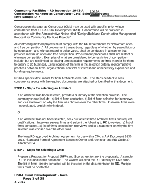 RD Instruction 1942-A Table of Contents Page 1 - USDA Rural ... Doc ...