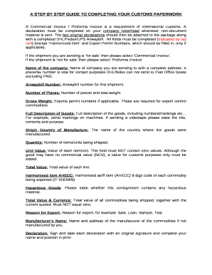 A STEP BY STEP GUIDE TO COMPLETING YOUR CUSTOMS PAPERWORK Doc Template ...