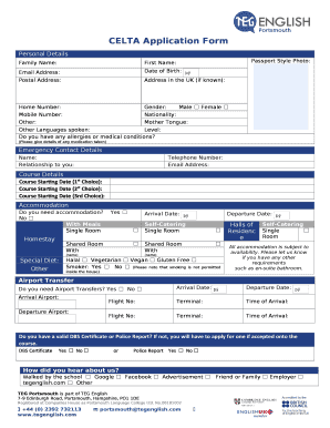 Cambridge CELTA Course Application & Pre-Interview Task Doc Template ...
