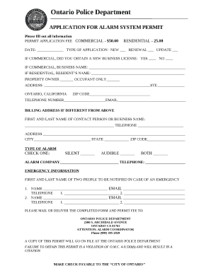 Ontario Police Department Doc Template | pdfFiller