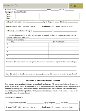 Students name: DOB CLASS Doc Template | pdfFiller