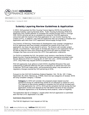 Subsidy Layering Review Guidelines & Application Doc Template | pdfFiller