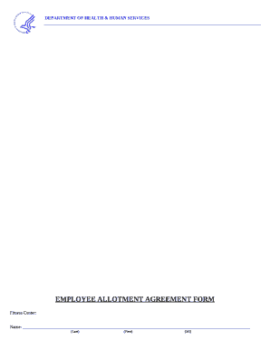 EMPLOYEE ALLOTMENT AGREEMENT Doc Template | pdfFiller