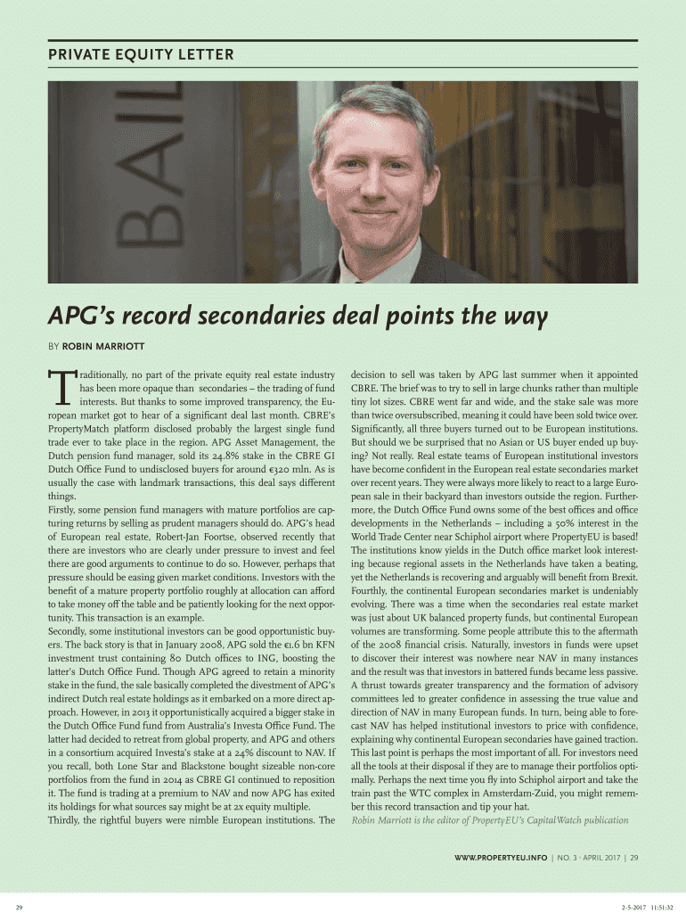 Fillable Online PRIVATE EQUITY LETTER Fax Email Print - pdfFiller