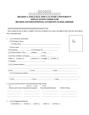 BEIJING LANGUAGE AND CULTURE UNIVERSITY Doc Template | pdfFiller