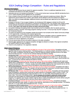Fillable Online IDEA Drafting-Design Competition - Rules and ...