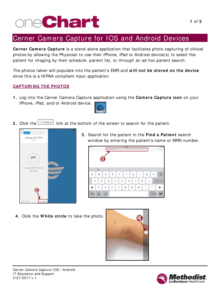 Fillable Online Cerner Camera Capture for IOS and Android Devices Fax ...