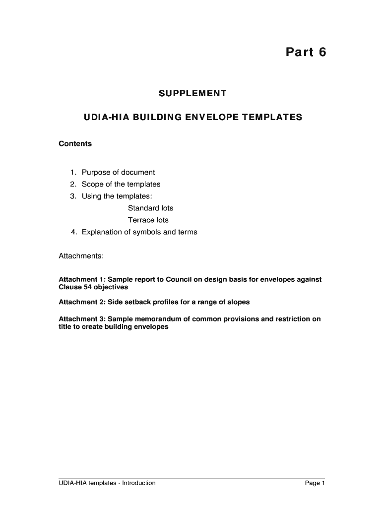 Fillable Online UDIA-HIA BUILDING ENVELOPE TEMPLATES Fax Email Print ...
