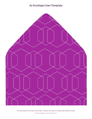 Fillable Online A7 Envelope Liner Template Fax Email Print - pdfFiller