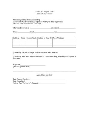 Euthanasia Request Doc Template | pdfFiller