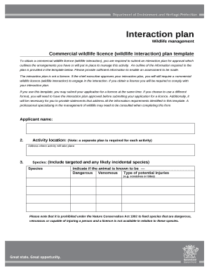 Interaction plan Doc Template | pdfFiller