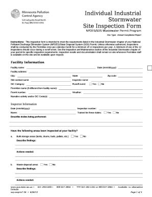 Individual Industrial Stormwater Doc Template | pdfFiller