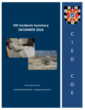 Fillable Online IED Incidents Summary Fax Email Print - pdfFiller