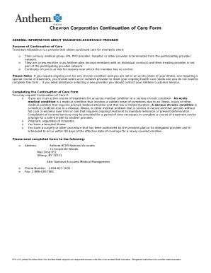 Purpose of Continuation of Care Doc Template | pdfFiller