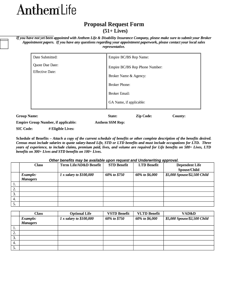 If you have not yet been appointed with Anthem Life & Disability ...