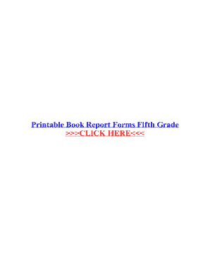 Fillable Online Printable Book Report Forms Fifth Grade Fax Email Print ...