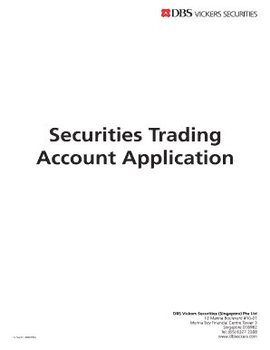 Fillable Online DBS Vickers Securities (Singapore) Pte Ltd Fax Email ...