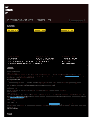 Fillable Online NANNY RECOMMENDATION LETTER Fax Email Print - pdfFiller