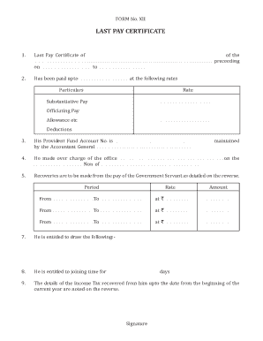Fillable Online LAST PAY CERTIFICATE Fax Email Print - pdfFiller