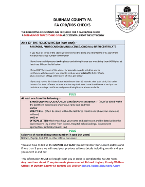 Fillable Online New DBS Enhanced & Standard ID Checking Guidelines from ...