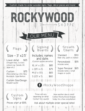 Fillable Online Custom, made-to-order wooden signs, flags, dcor pieces ...