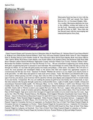 Fillable Online Righteous Words Fax Email Print - pdfFiller