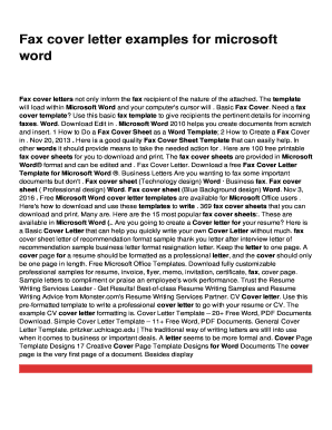 Fillable Online Fax cover letter examples for microsoft Fax Email Print ...