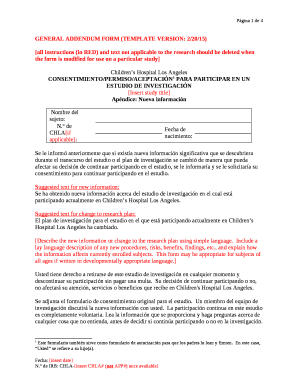 GENERAL ADDENDUM (TEMPLATE VERSION: 2/20/15) Doc Template | pdfFiller