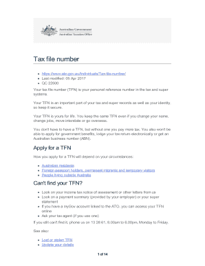 Fillable Online au/Individuals/Tax-file-number/ Fax Email Print - pdfFiller